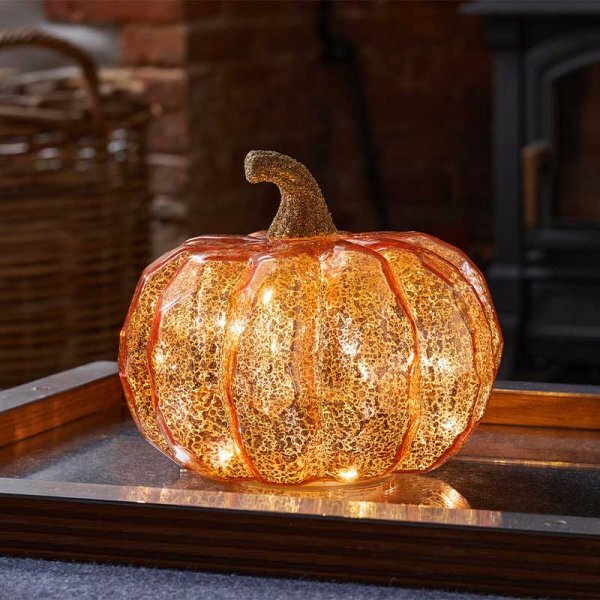 Inlit Golden Pumpkin Medium Battery Powered Lantern - Horticentre ...