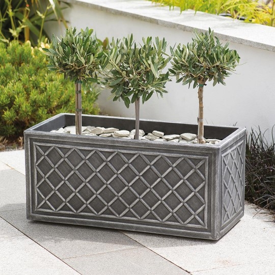 Lead Effect Trough 70Cm Pewter - Horticentre - Your Family Run Garden ...