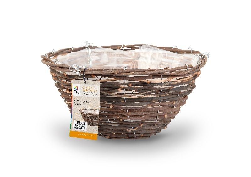 Rattan Hanging Basket 12" Round - Horticentre - Your Family Run Garden ...