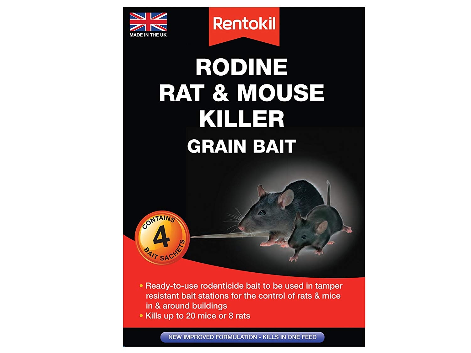 Rentokil Rodine Mouse And Rat Killer 4 Sachets - Horticentre - Your ...