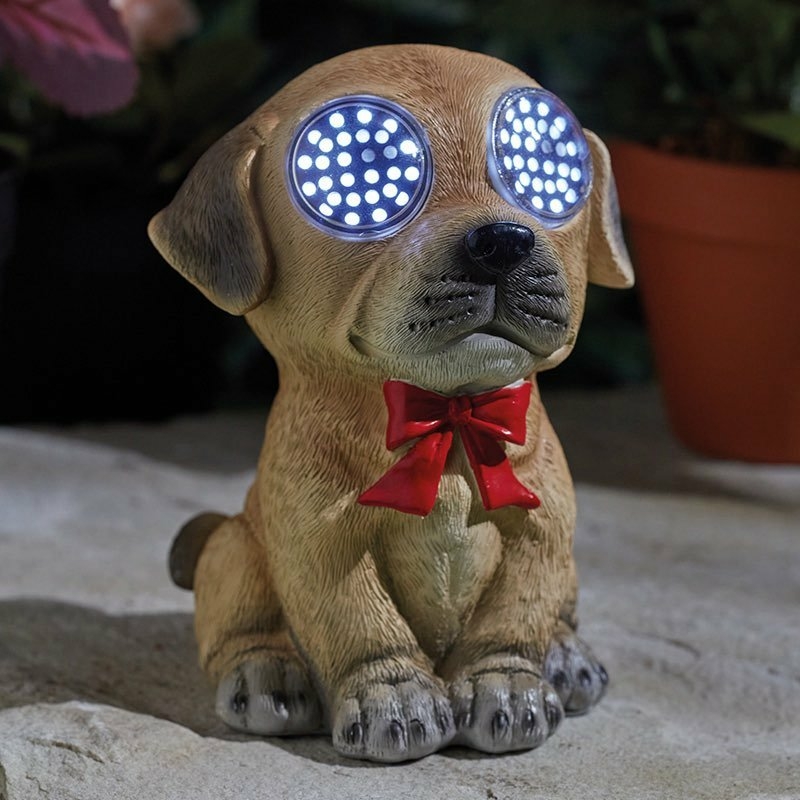 Solar Blinkin' Dog Garden Ornament - Horticentre - Your Family Run ...
