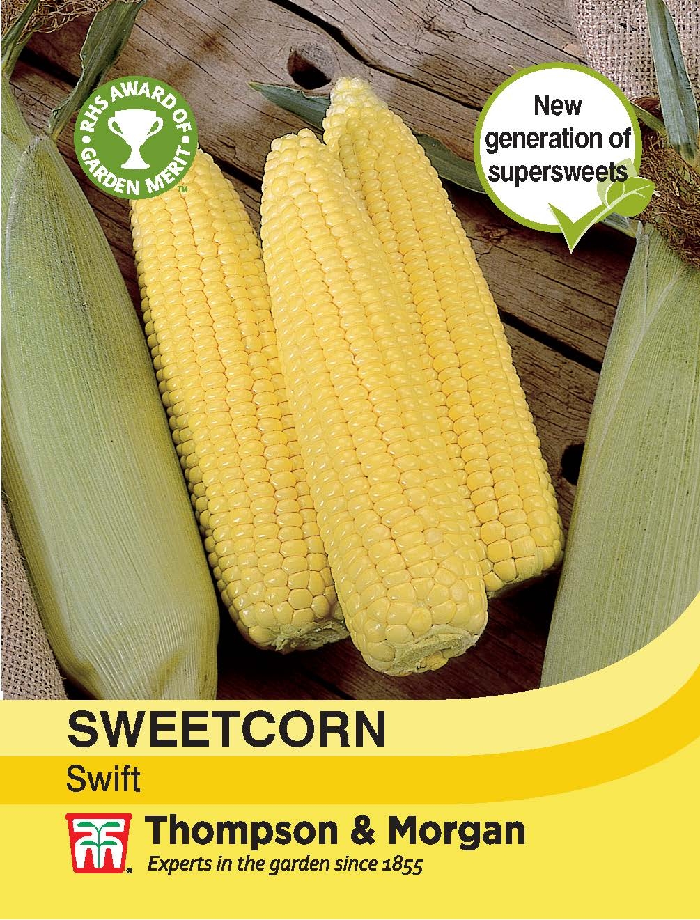 Sweetcorn - Swift - Thompson and Morgan Seed Pack - Horticentre - Your ...