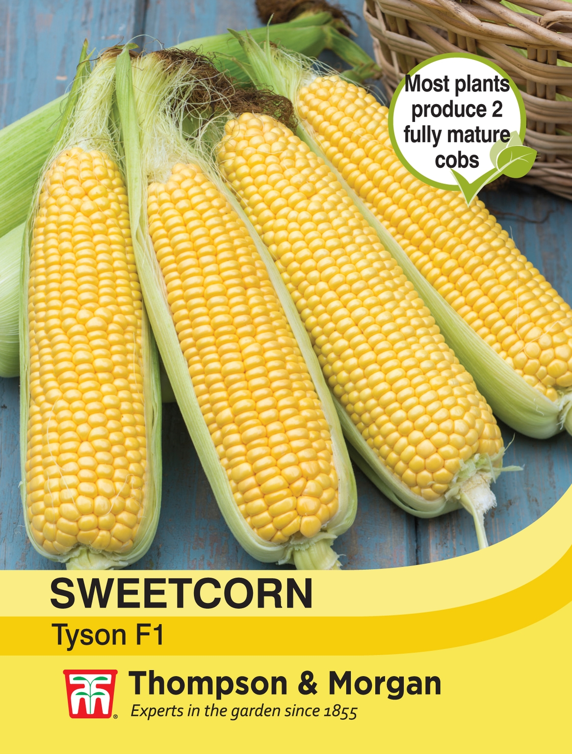 Sweetcorn - Tyson - Thompson and Morgan Seed Pack - Horticentre - Your ...