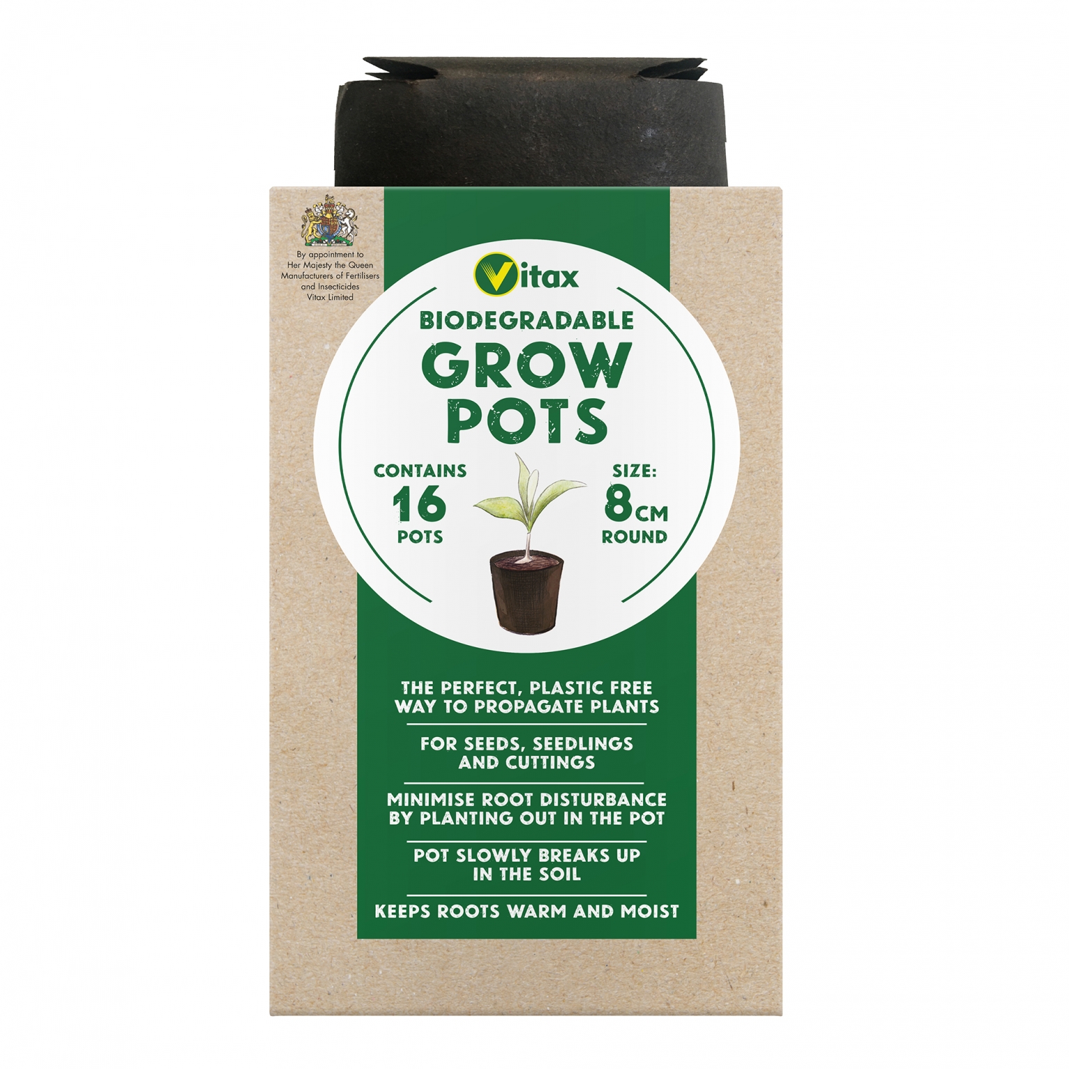 Vitax Grow Pots 16 X 8Cm - Horticentre - Your Family Run Garden Centre ...