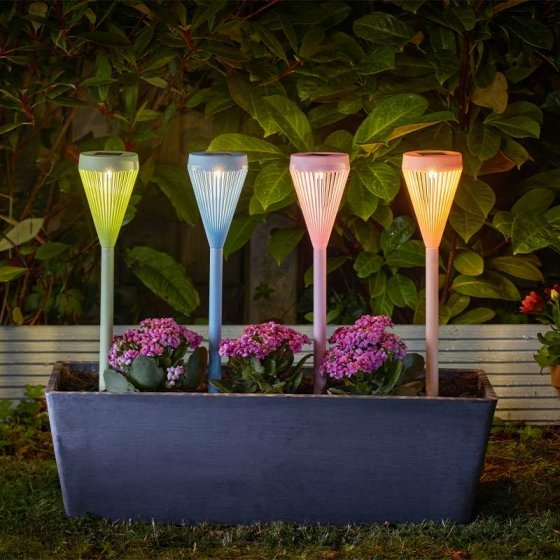 Viva! Colourful Solar Stake Lights 4 Pack - Horticentre - Your Family ...