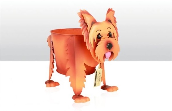 Yorkie Dog Metal Planter - Horticentre - Your Family Run Garden Centre ...